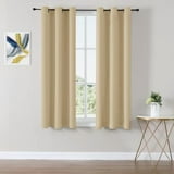 Blackout Curtains 48 inches Long for Bedroom - 2 Panels Set Grommet ...
