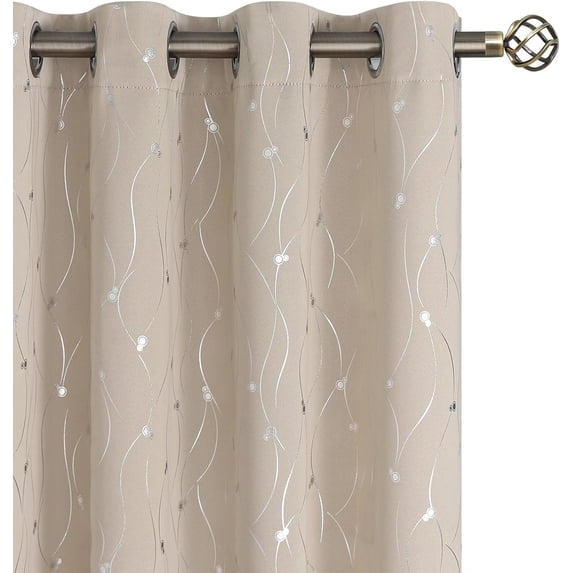 Blackout Curtains 63 Inch Length 2 Panels Set, Grommet Thermal ...