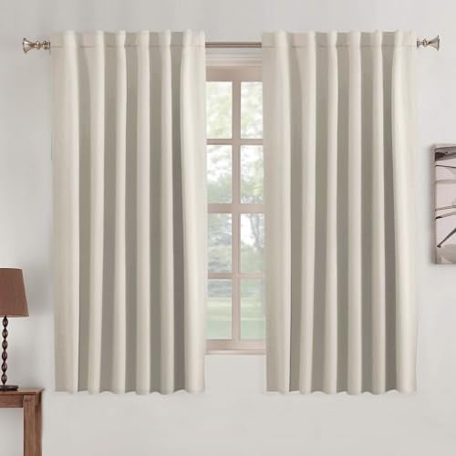 Blackout Curtains 63 Inch Length Rod Pocket Back Tab Blackout Curtains ...
