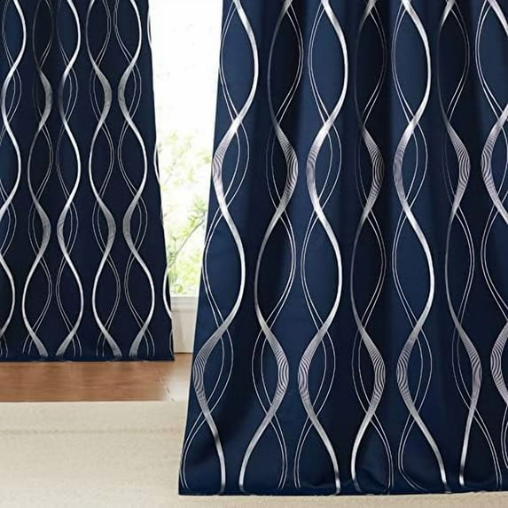 Blackout Curtains 63 inches Long for Bedroom, Thermal Insulated Solid ...