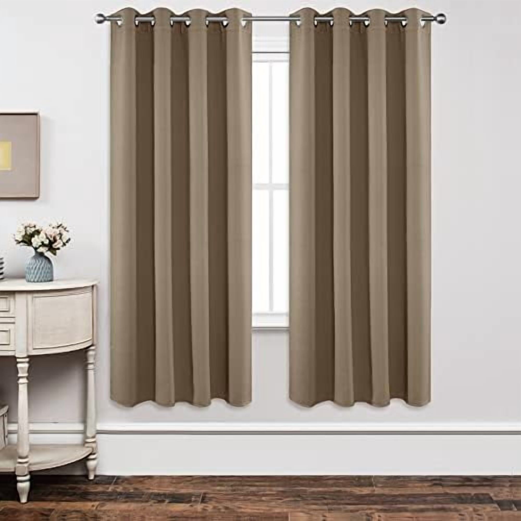 Blackout Curtains 72 Inch Length 2 Panels Set, Thermal Insulated Long ...