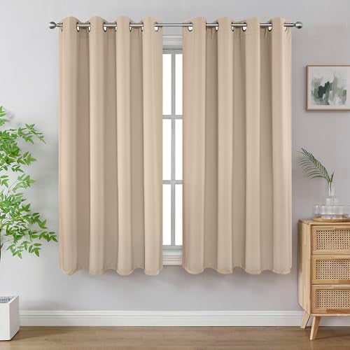 Blackout Curtains 72 Inch Length 2 Panels Set, Thermal Insulated Long ...