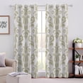 Blackout Curtains Abstract Flowers Leaves Simple Plant 3D Printed ...