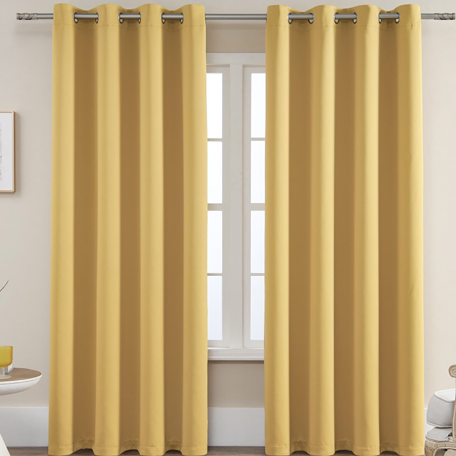 Blackout Curtains for Bedroom, 63 Inch Wide x 52 Inch Long Thermal ...