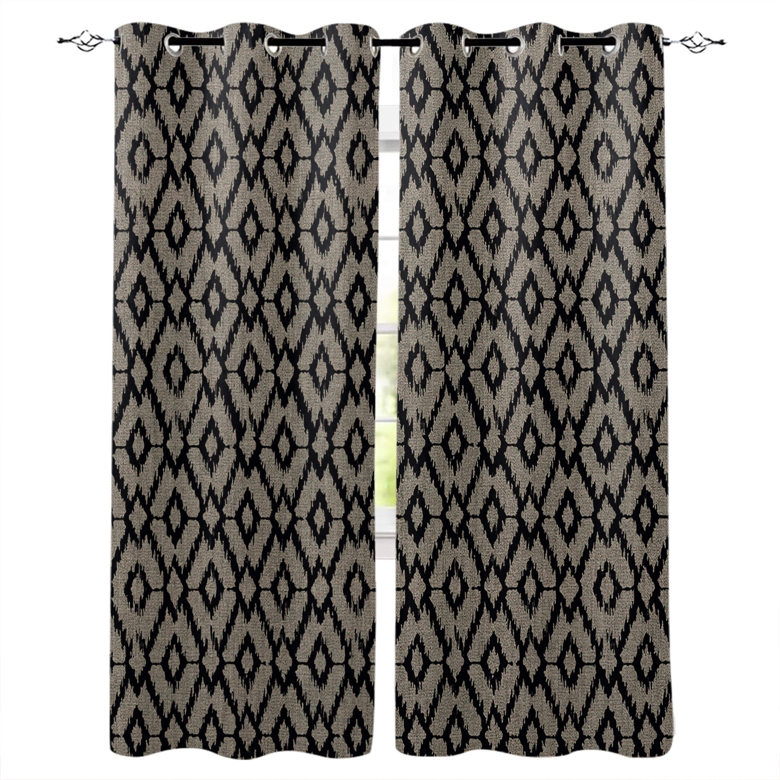 Blackout Curtains for Bedroom, Abstract Contemporary, Room Darkening ...