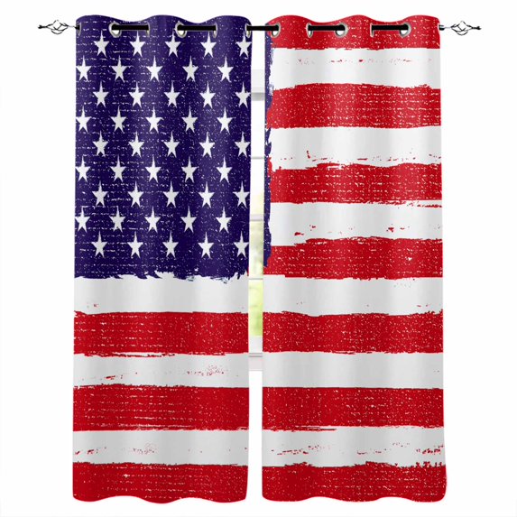 Blackout Curtains for Bedroom, American Flag Room Darkening Window ...
