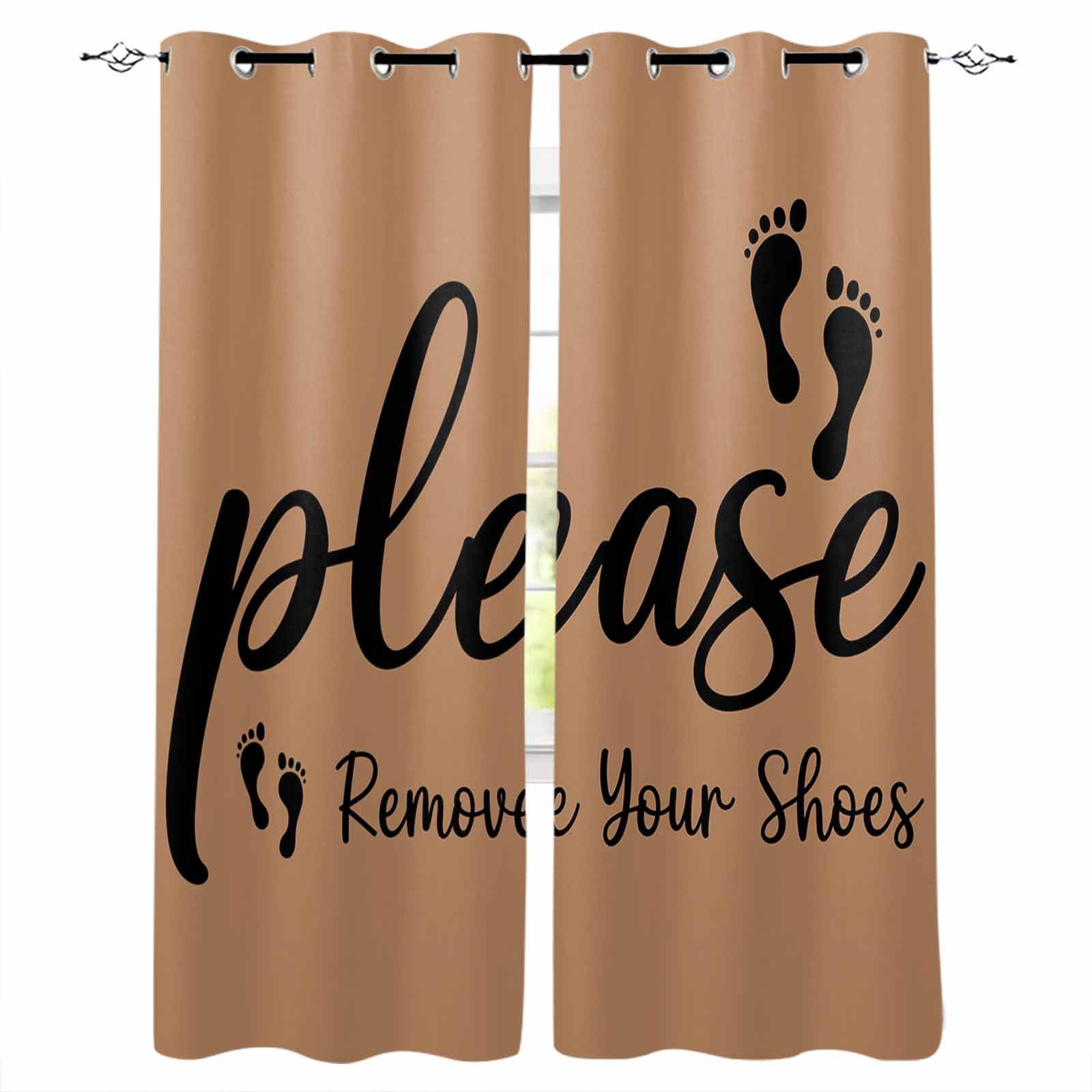 Blackout Curtains for Bedroom, Footprint Room Darkening Window Drapes ...