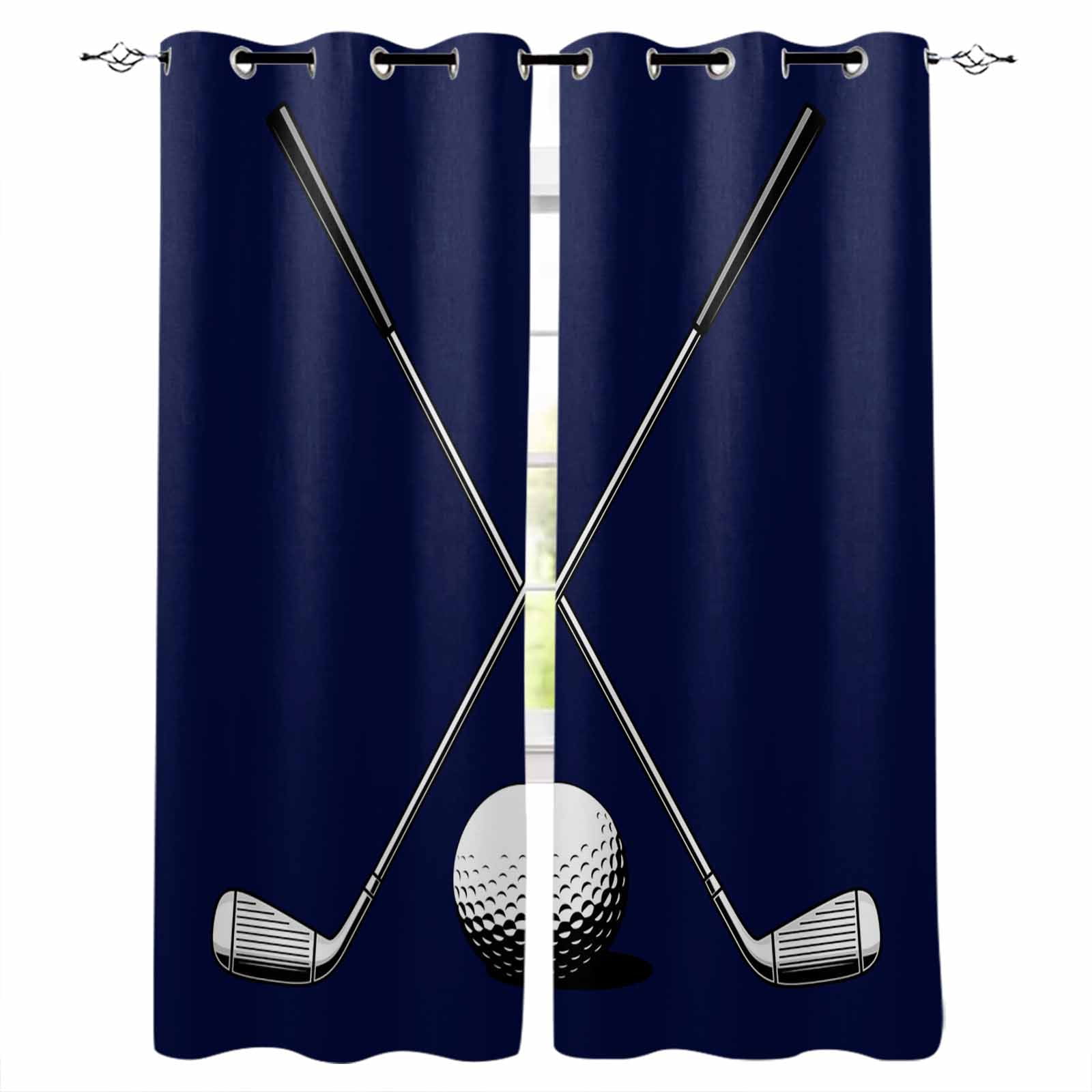 Blackout Curtains for Bedroom, Golf Ball Room Darkening Window Drapes ...