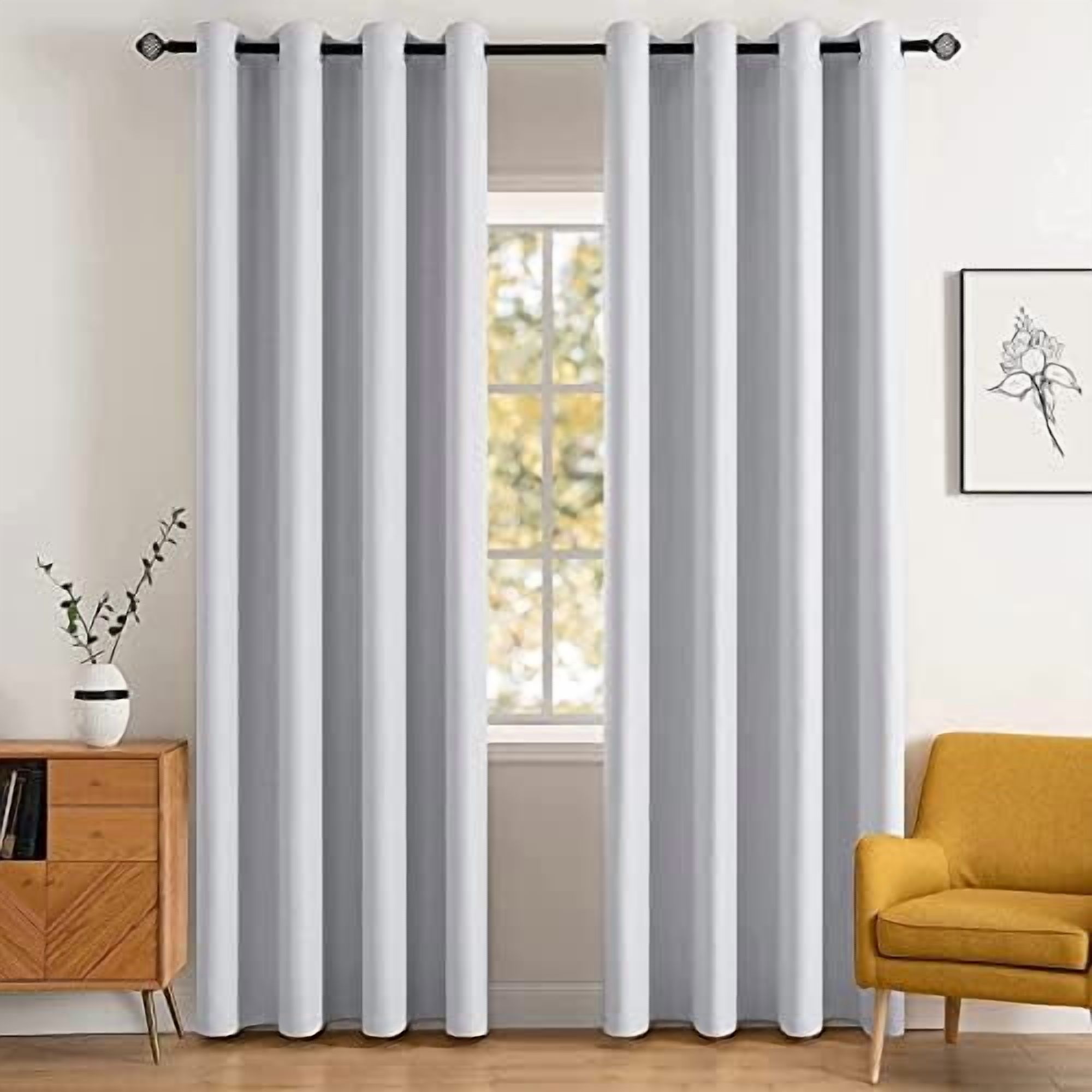 Blackout Curtains for Bedroom Living Room, Chirstmas Thermal Insulated ...