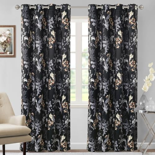 Blackout Curtains for Bedroom/Living Room Thermal Insulated Printed ...