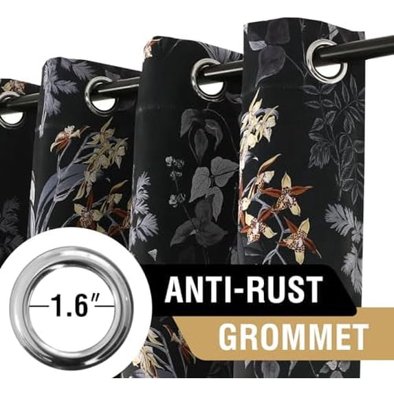 Blackout Curtains for Bedroom/Living Room Thermal Insulated Printed ...