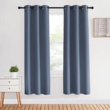 Blackout Curtains for Bedroom, Stone Blue, 34" Wide by 70" Long, Home ...