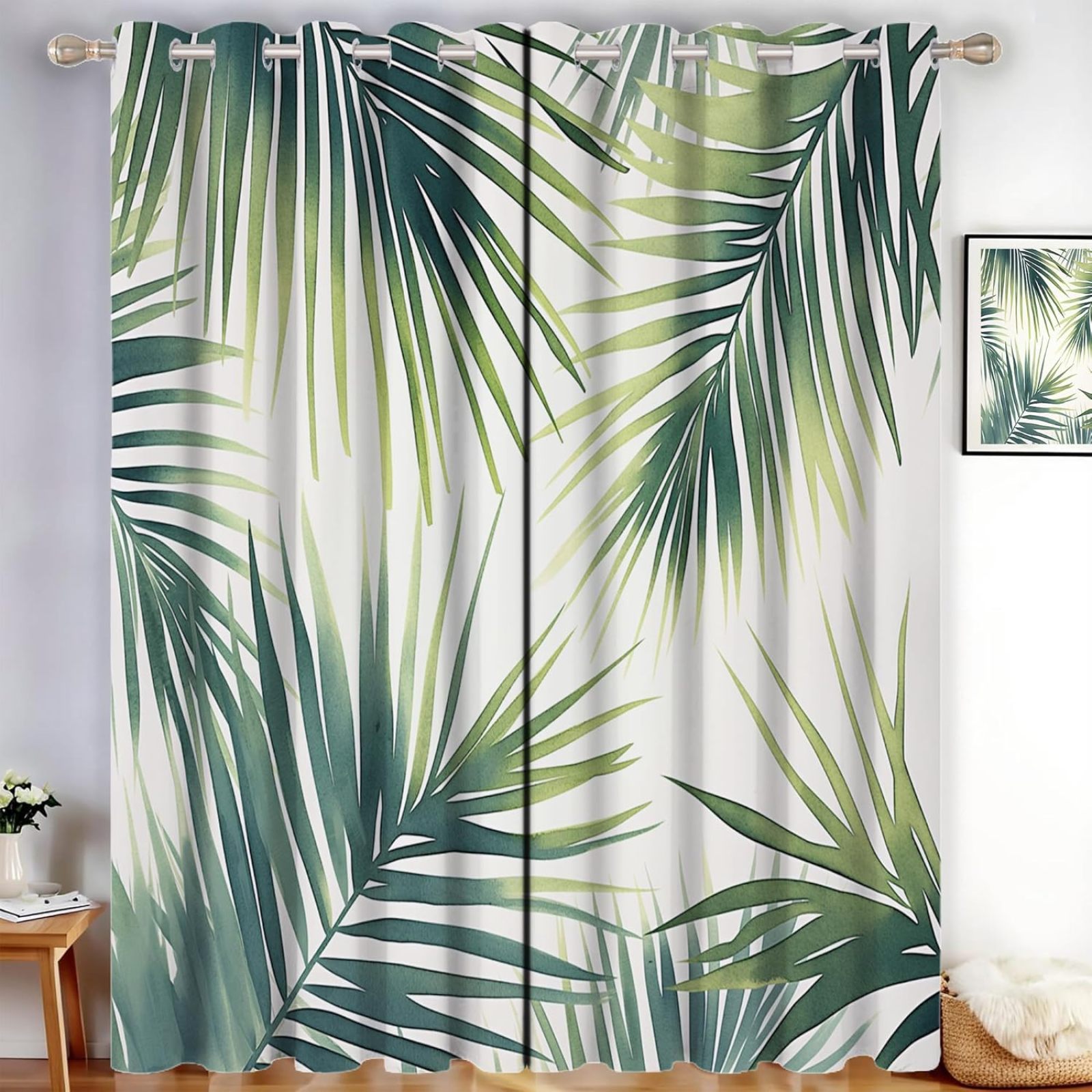 Blackout Curtains For Bedroom Tropical Rainforest Scenery Thermal ...