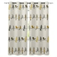 Blackout Curtains for Bedroom, Yellow Grey Plaid Room Darkening Window ...