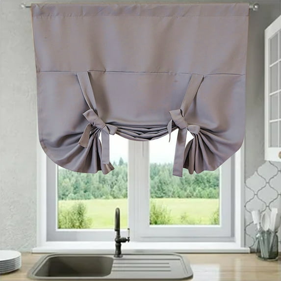 Blackout Curtains,Check Lace Up Curtains For Windows 46 X 63 Inch Rod ...