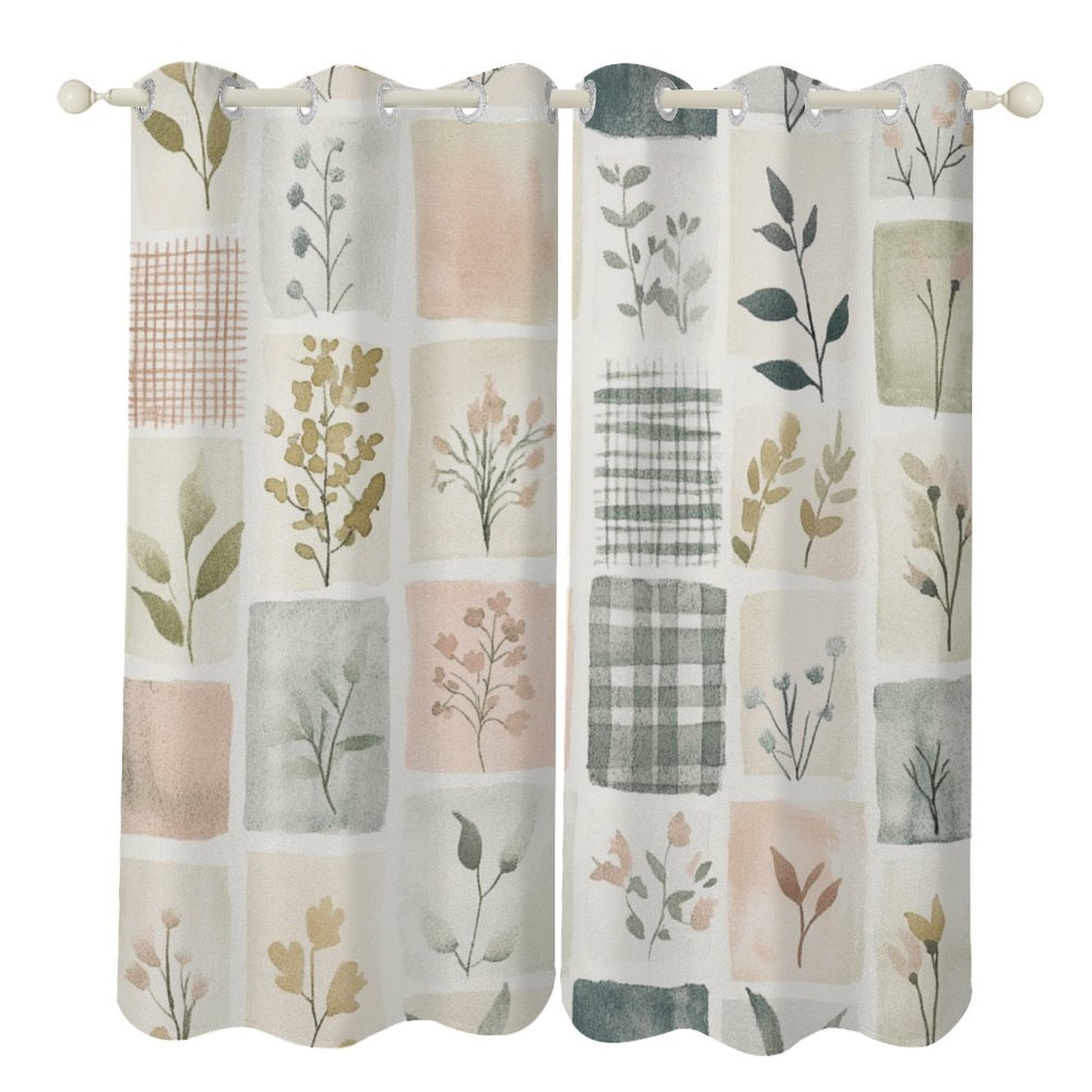 Blackout Curtains Decor Bohemian Color for Bedroom Living Room Grommet ...