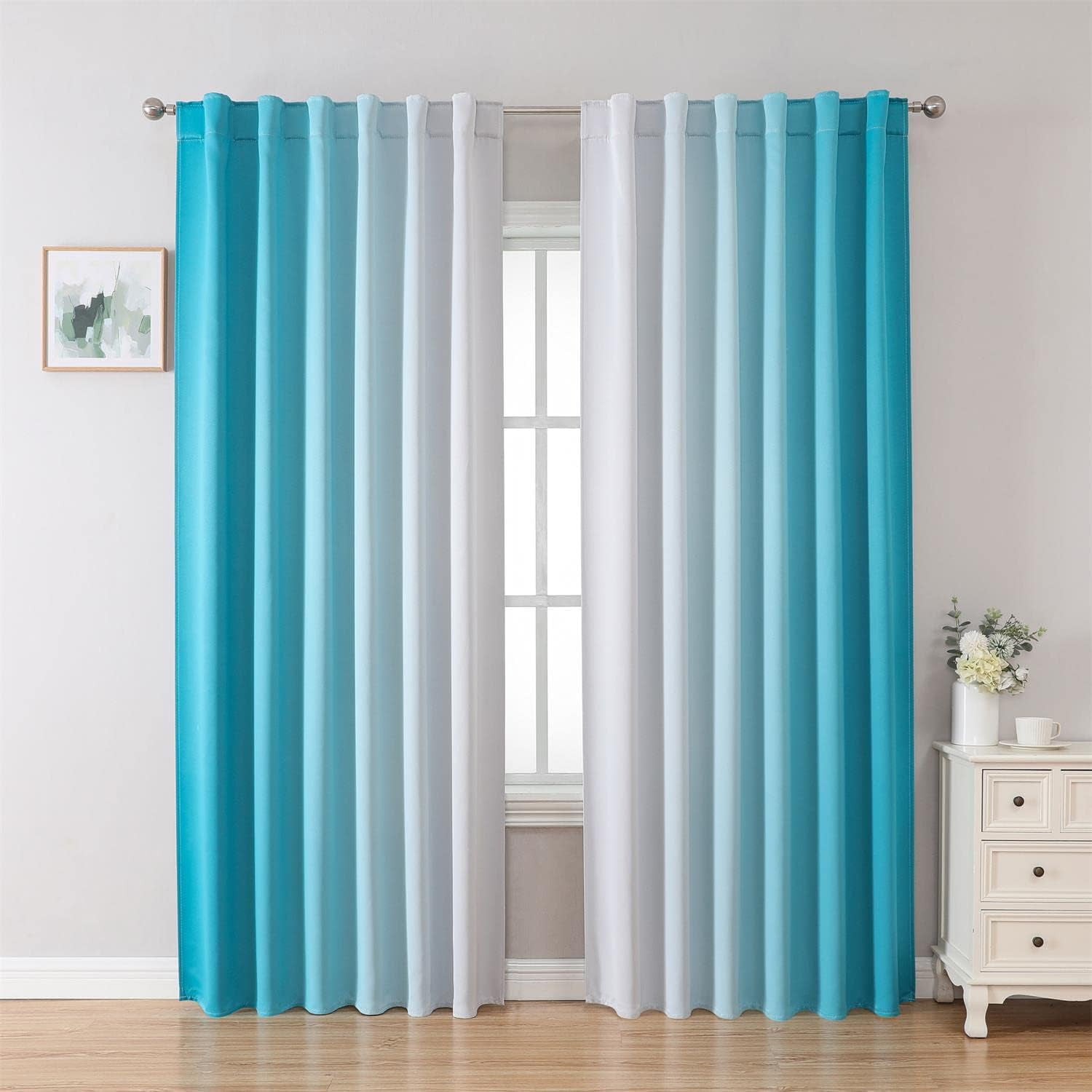 Blackout Curtains & Drapes for Bedroom Living Room 84 Inches Long ...