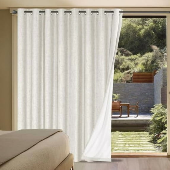 Blackout Curtains, Durable Thick Textured Look 100% Blackout Patio Door ...