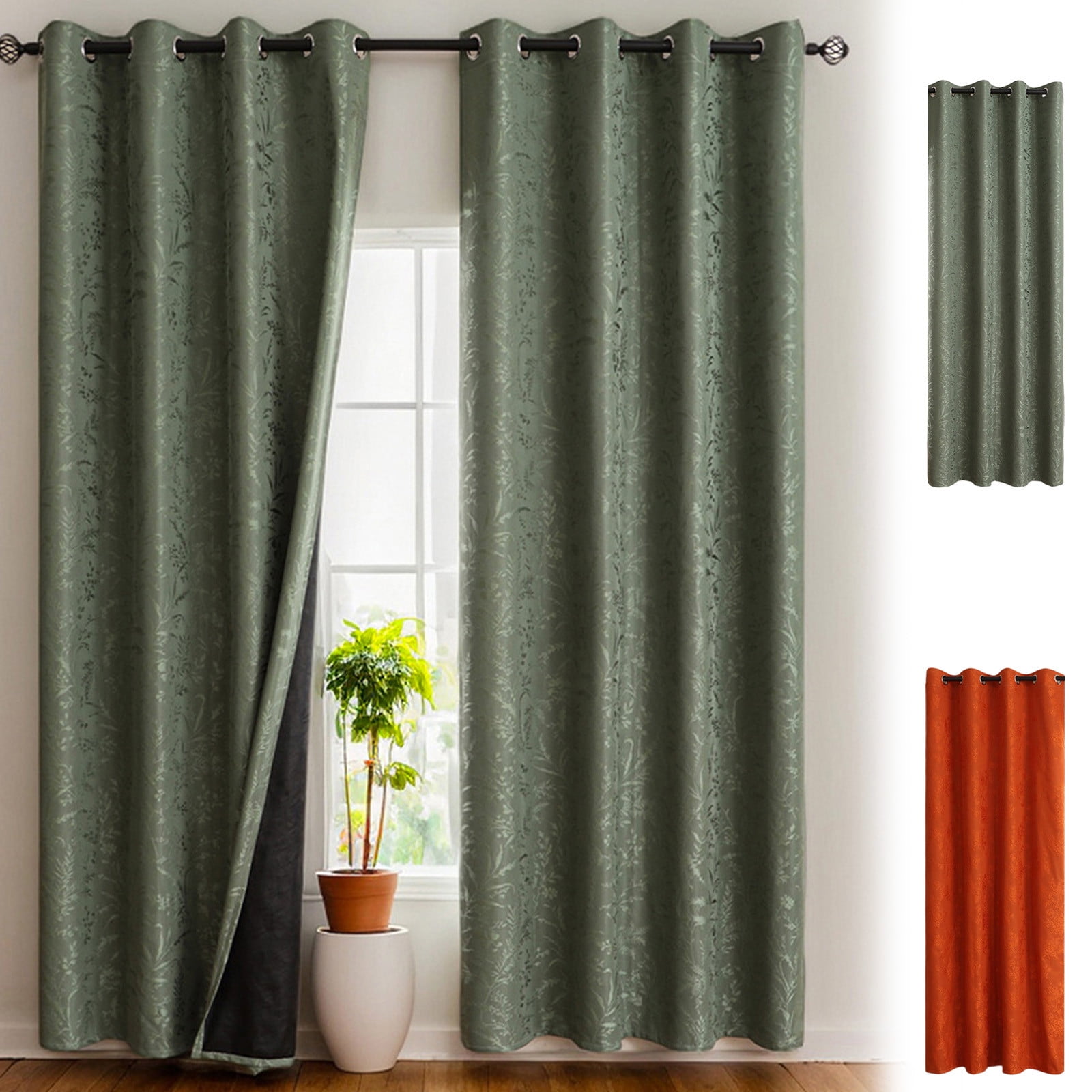 Blackout Curtains Elegant Sunscreen Heat Insulation Thermal Insulated ...