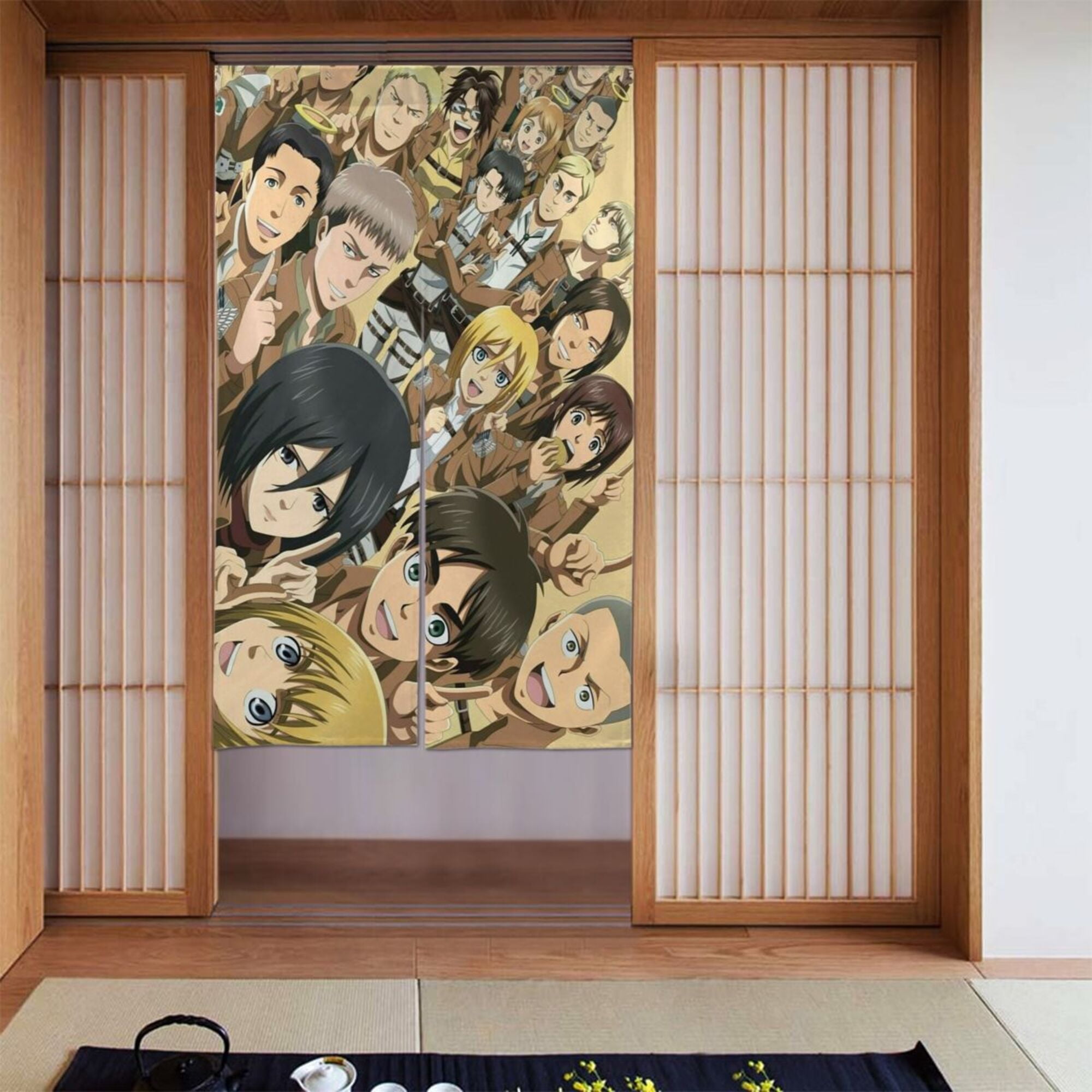 Blackout Curtains For Girls Boy Home Decor, Attack On Titan Animation Grommet Thermal Insulated ...