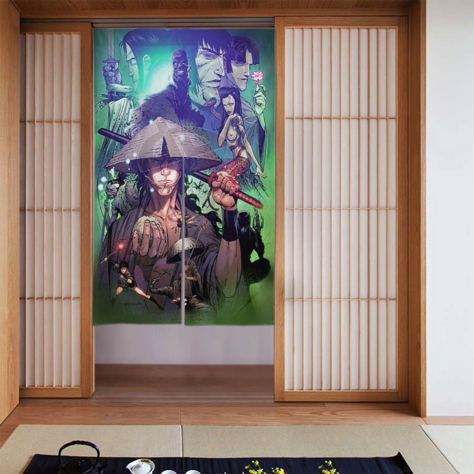 Blackout Curtains For Girls Boy Home Decor, Ninja Scroll Animation ...