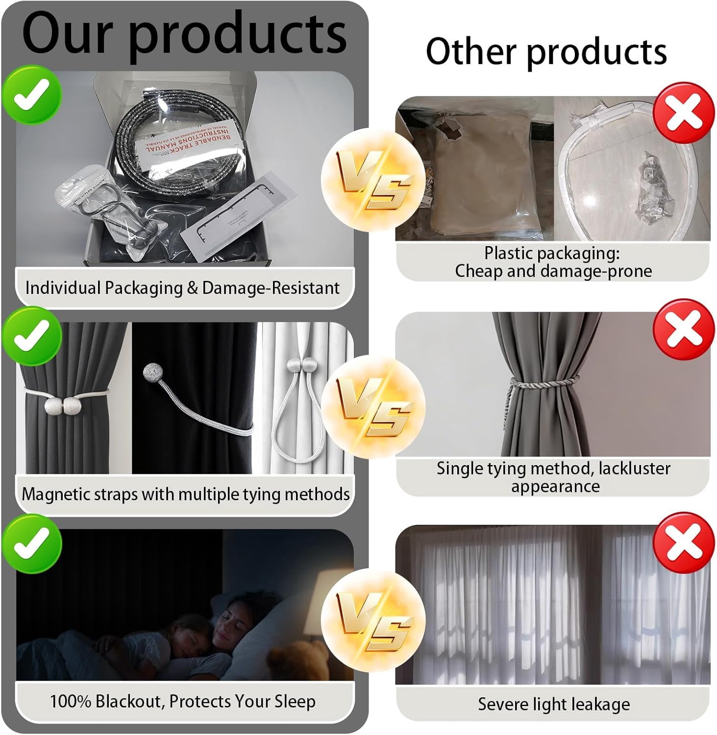 Blackout Curtains, Grey 1 Panel W105 x L84in, with Ceiling Curtain ...