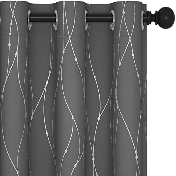 Blackout Curtains, Grey Curtains, Thermal Insulated Soundproof Grommet ...