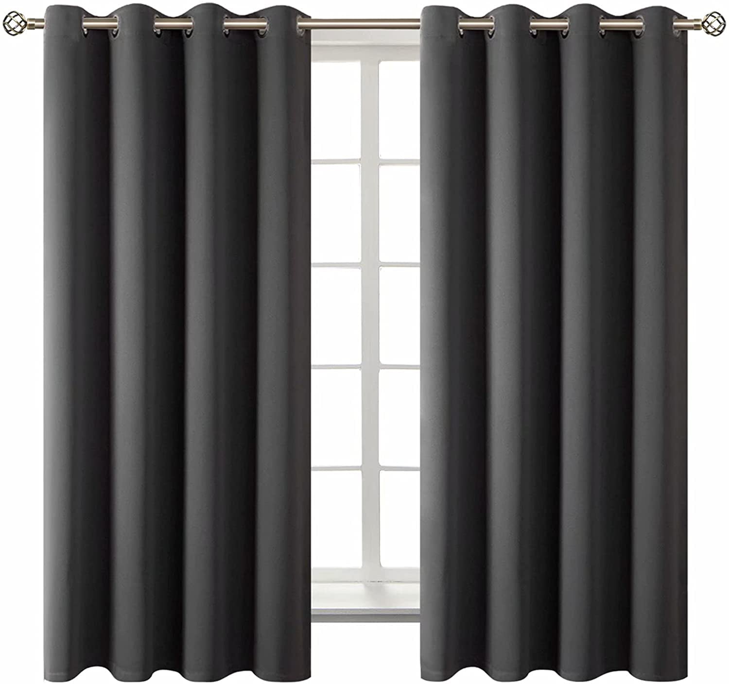 Blackout Curtains - Grommet Thermal Insulated Room Darkening Bedroom ...