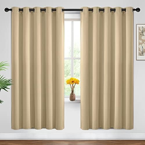 Blackout Curtains Room Darkening Thermal Insulated Window Panels,Solid ...