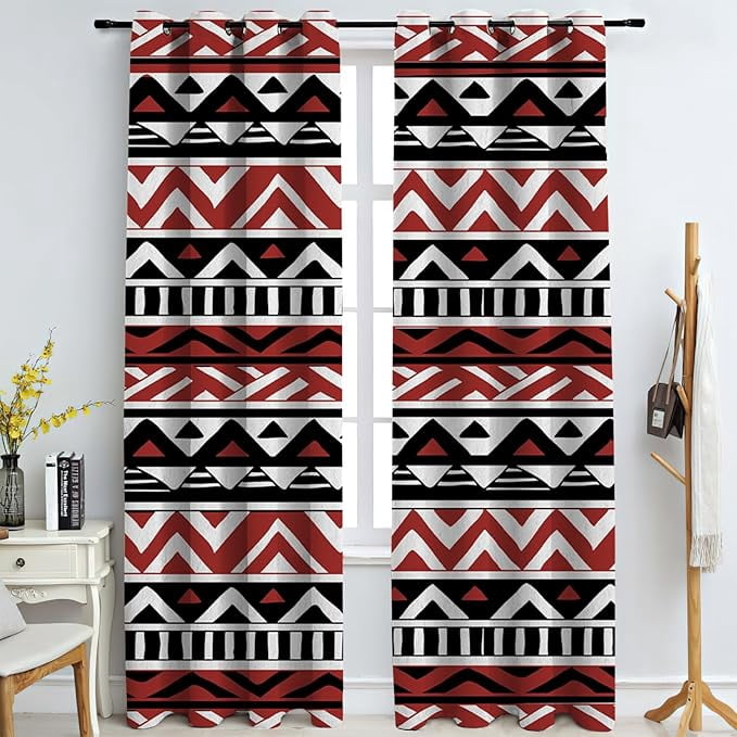 Blackout Curtains Thermal Insulated Window Curtains, Aztec Southwestern ...