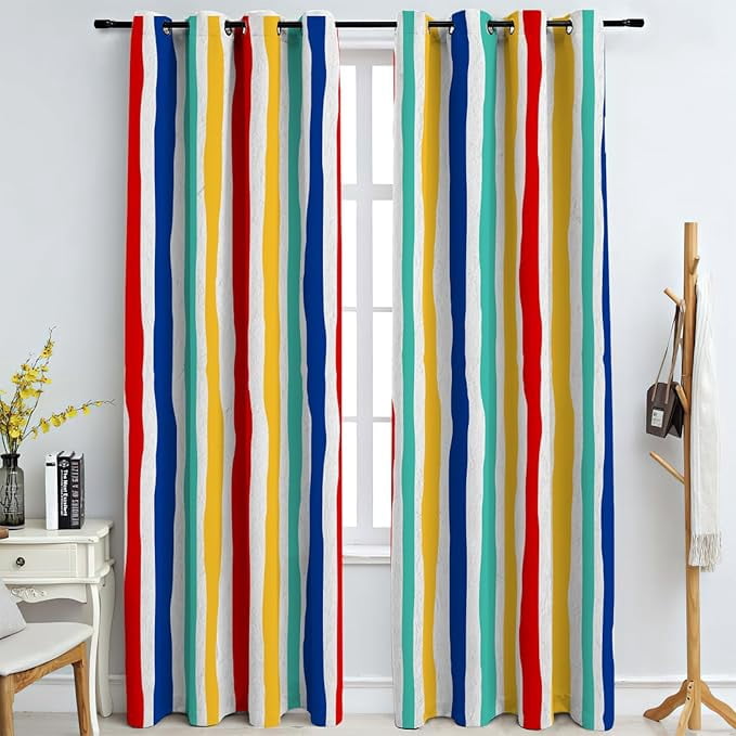 Blackout Curtains Thermal Insulated Window Curtains, Colorful Graffiti ...