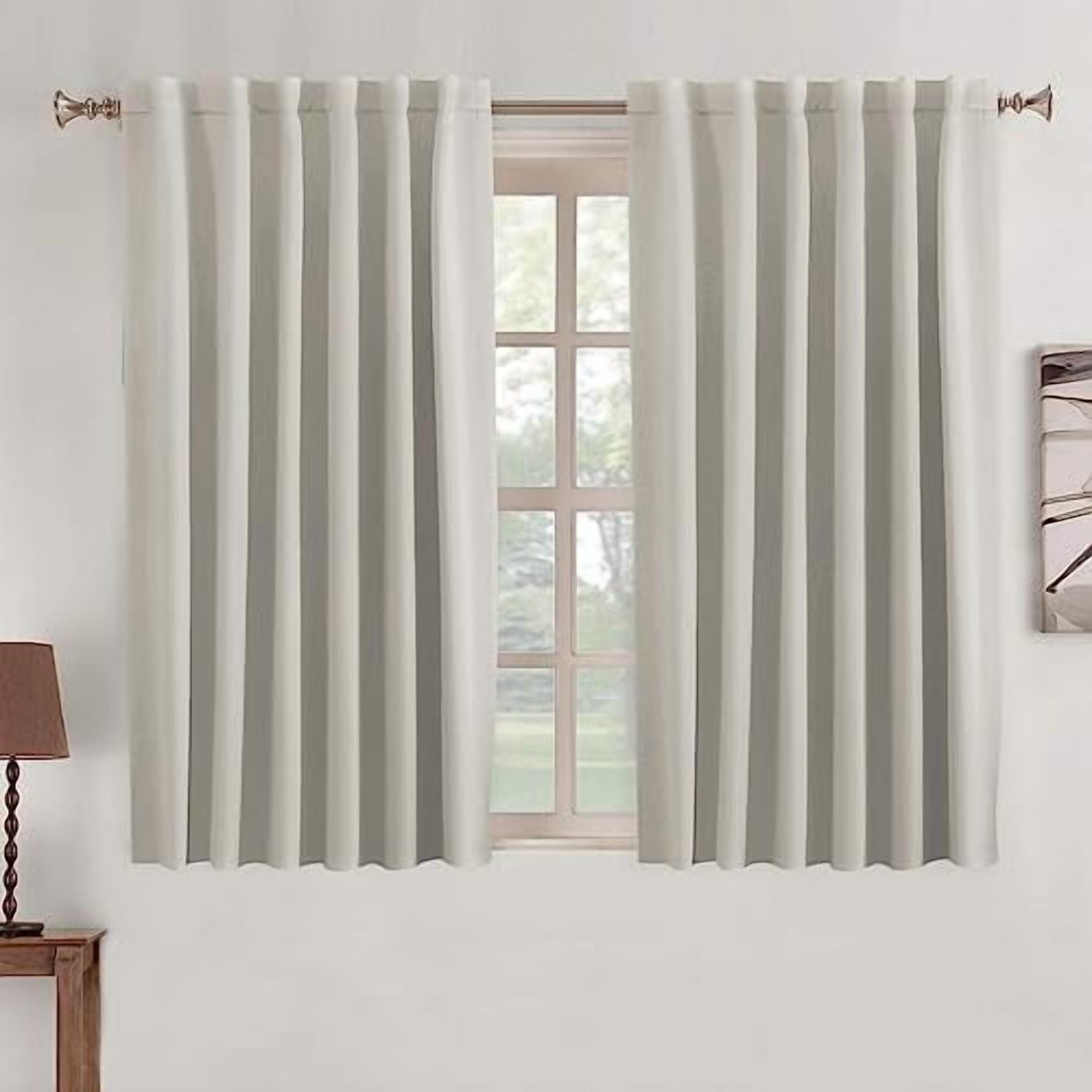 Blackout Curtains Thermal Insulated Window Treatment Panels Rod Pocket ...