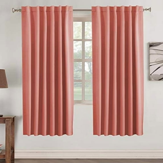 Blackout Curtains Thermal Insulated Window Treatment Panels Rod Pocket ...