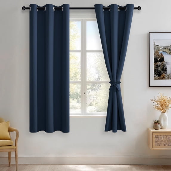 Blackout Curtains with Tiebacks - Thermal Insulated, Light Blocking and ...