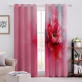 Blackout Curtains Window Curtain Bright Blooming Flowers Pink ...
