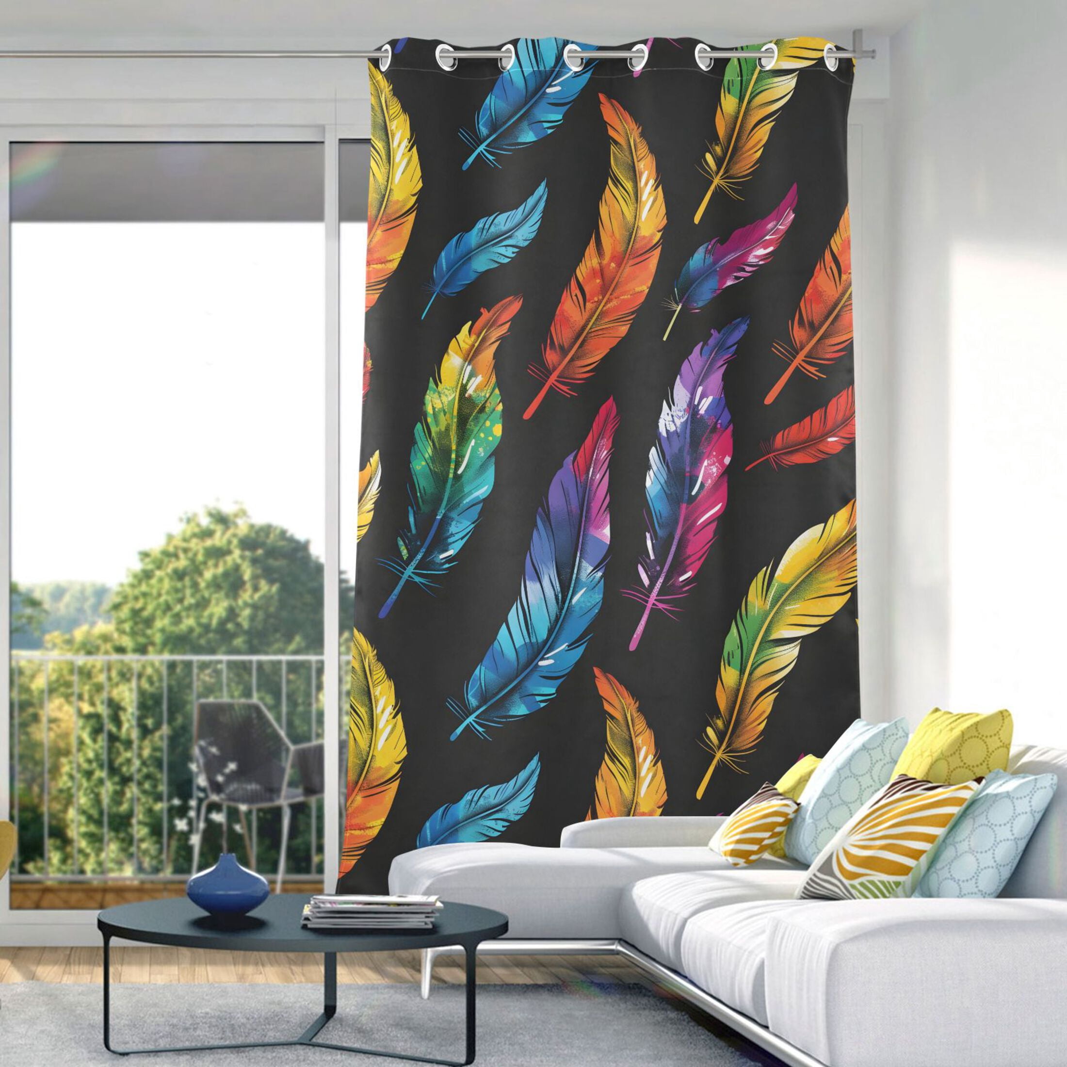 Blackout Curtains Window Curtain for Bedroom Living Room 1 Panel 82"x52 ...