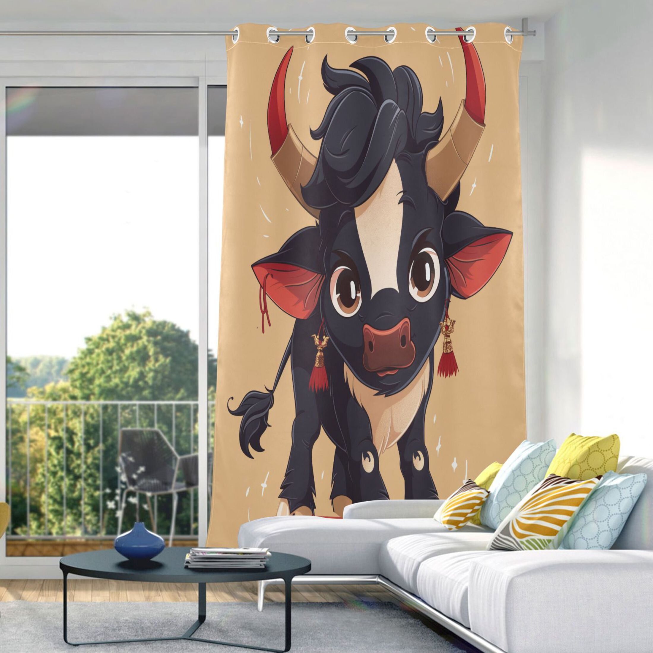 Blackout Curtains Window Curtain for Bedroom Living Room 1 Panel 82"x52 ...