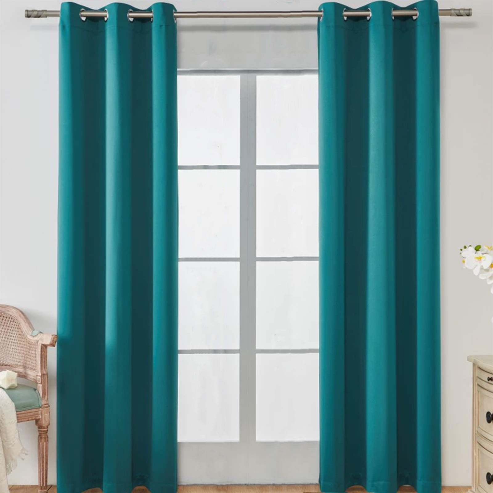 Blackout Curtains for Bedroom, 39x78 Inch Thermal Insulated Grommet ...