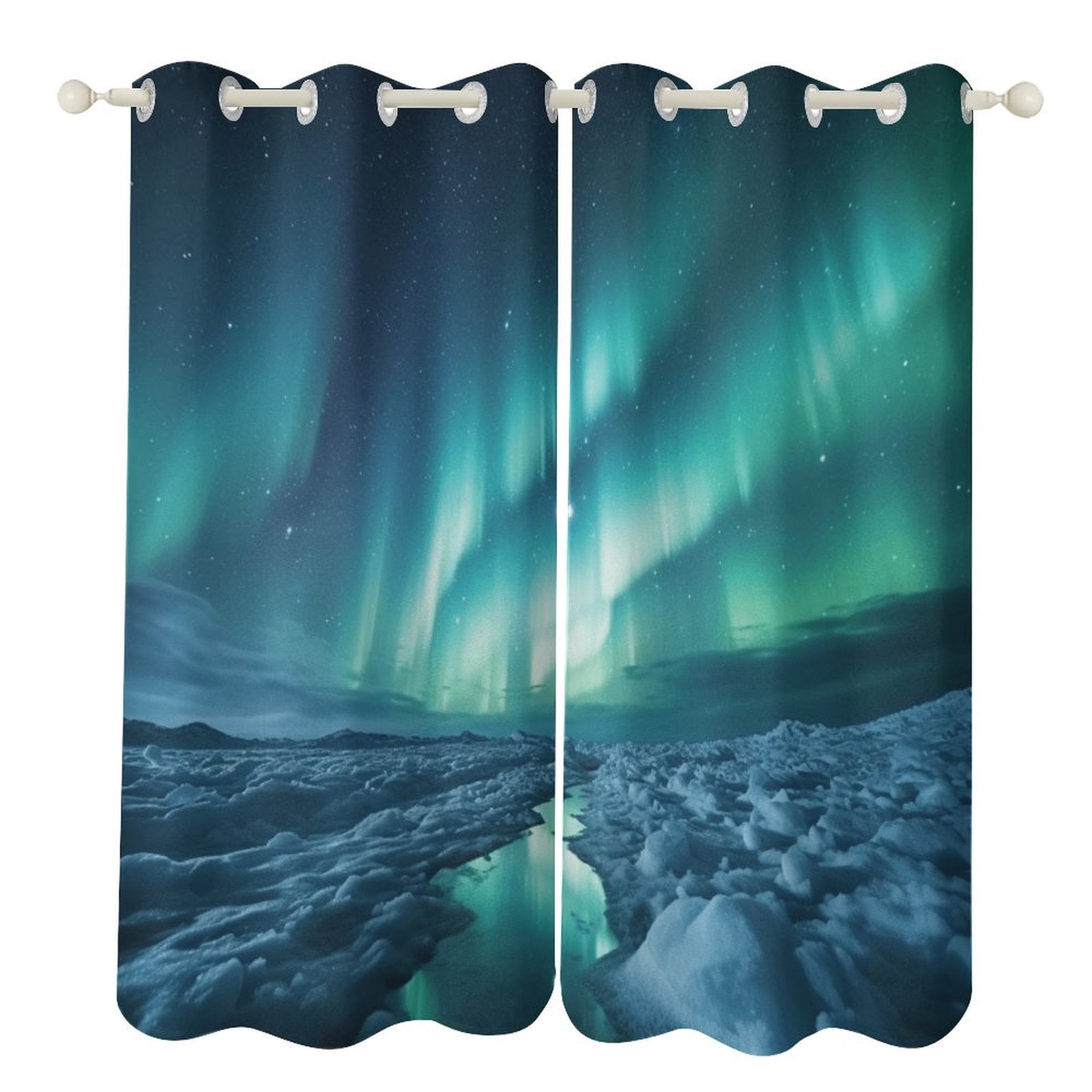 Blackout Curtains for Bedroom Aurora Starry Sky Full Room Darkening ...