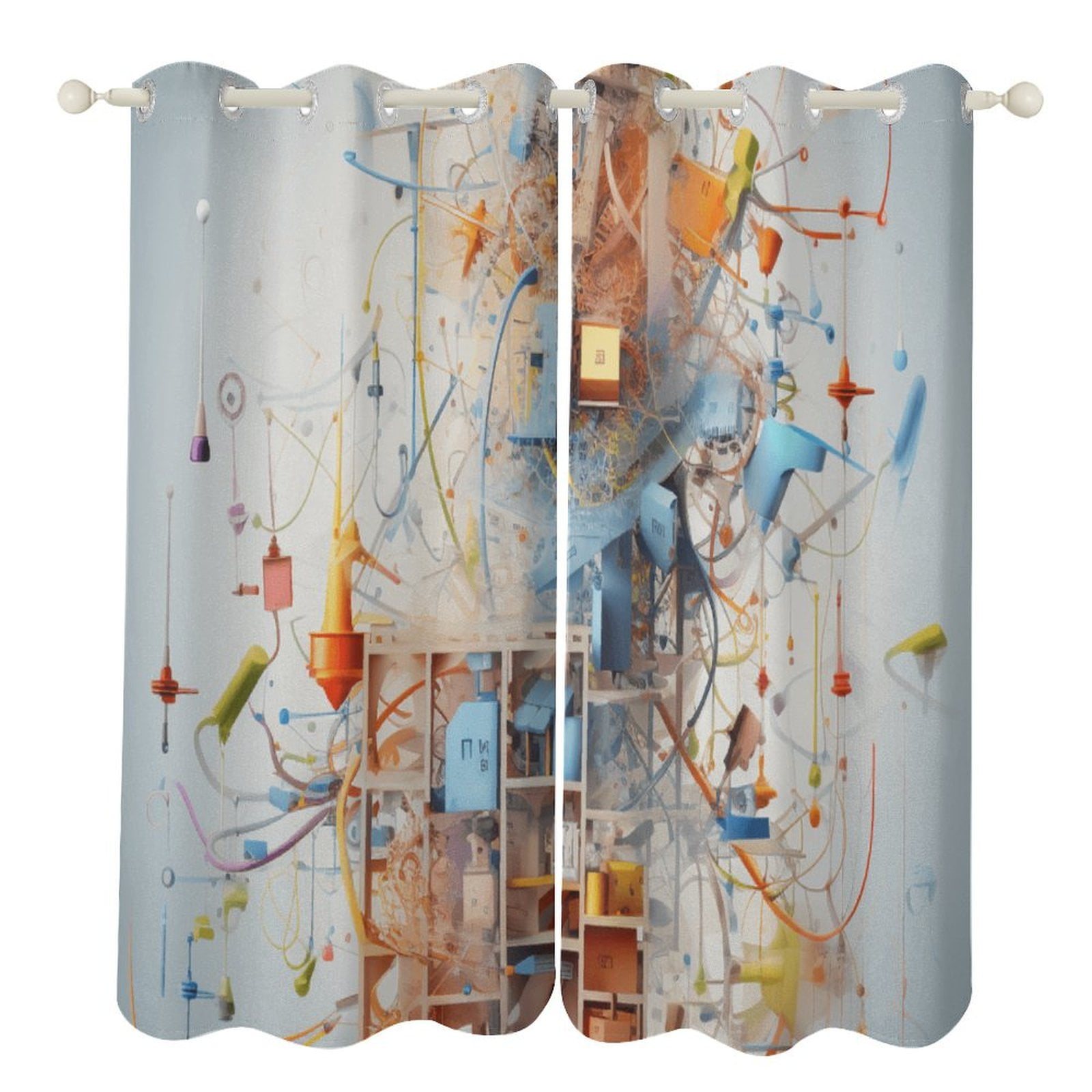 Blackout Curtains for Bedroom Math Formula Full Room Darkening Grommet ...