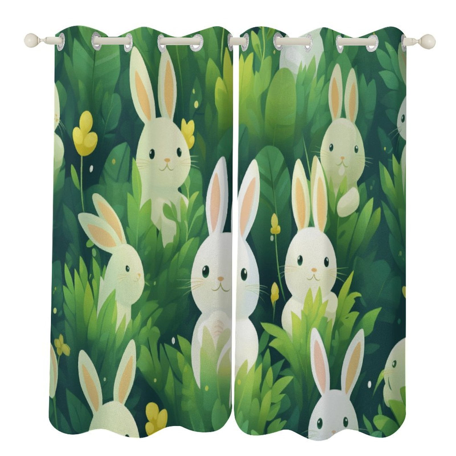 Blackout Curtains for Bedroom Rabbit Full Room Darkening Grommet ...