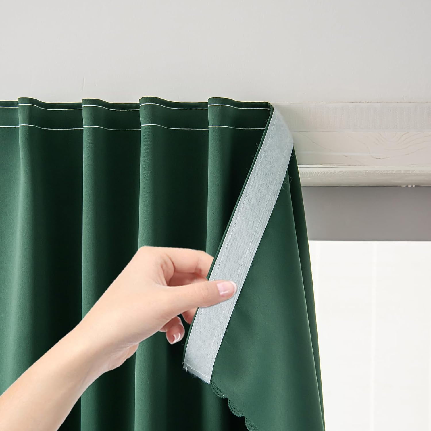 Blackout Curtains for Bedroom, Self Adhesive No Drill Window Shades ...