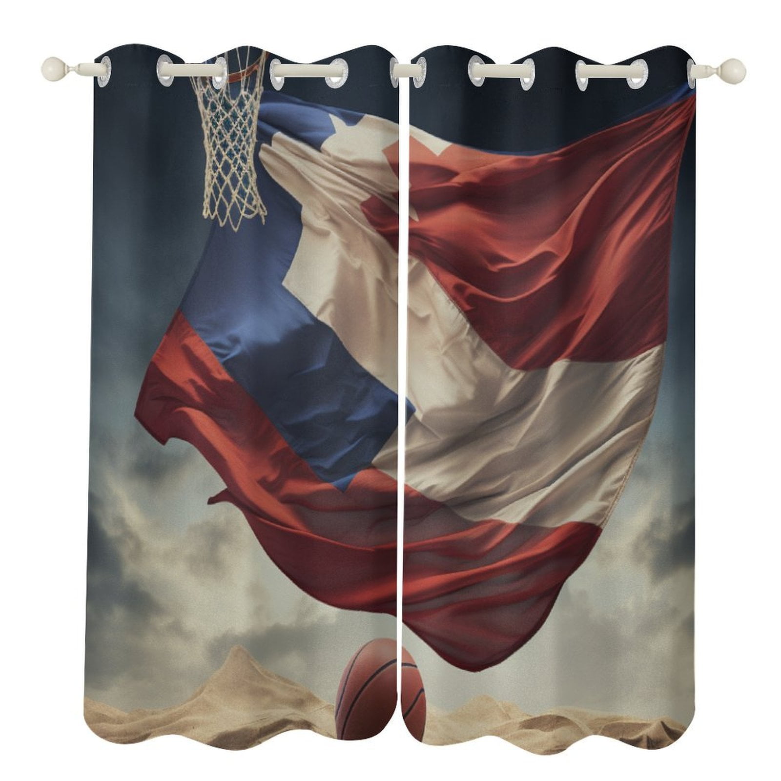 Blackout Curtains for Bedroom Sports Basketball Full Room Darkening ...