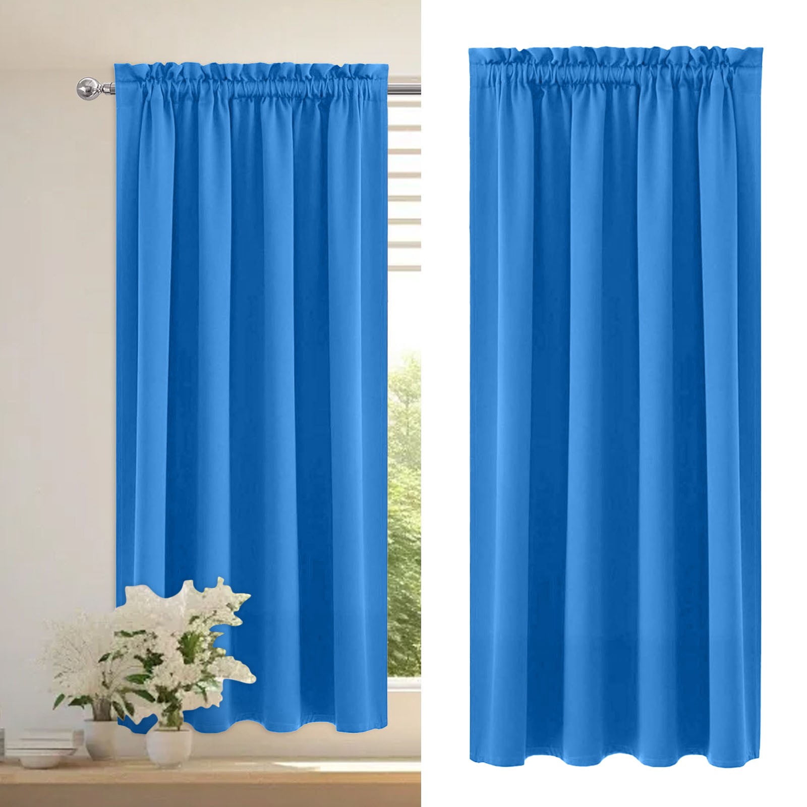 Blackout Curtains for Bedroom and Kitchen, Heat Insulating Energy ...
