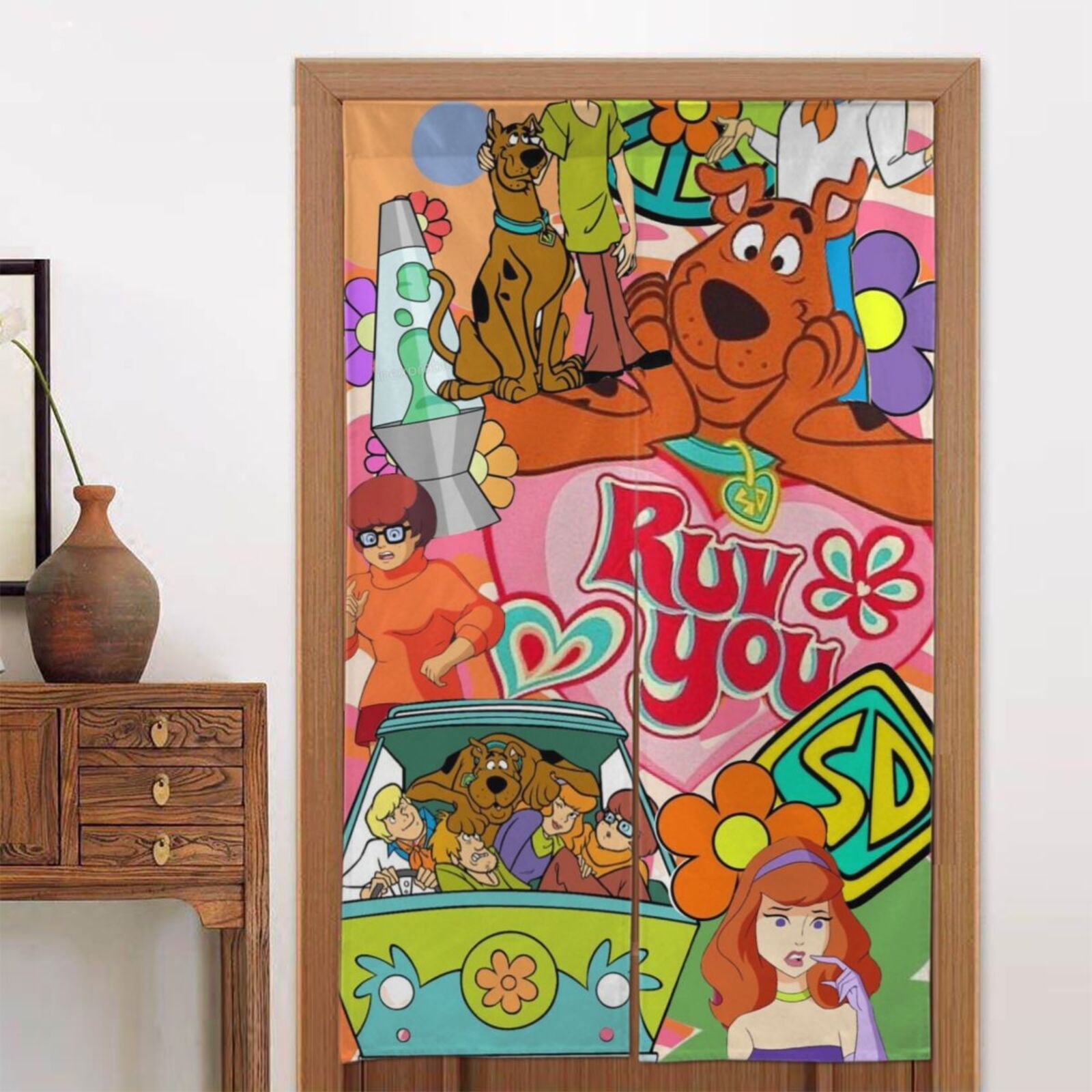 Blackout Curtains for Doorways Bedroom Kitchen Scooby-Doo Door Curtain ...