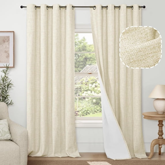 Blackout Curtains for Living Room 90 Inch Length 2 Panels Set, Thermal ...