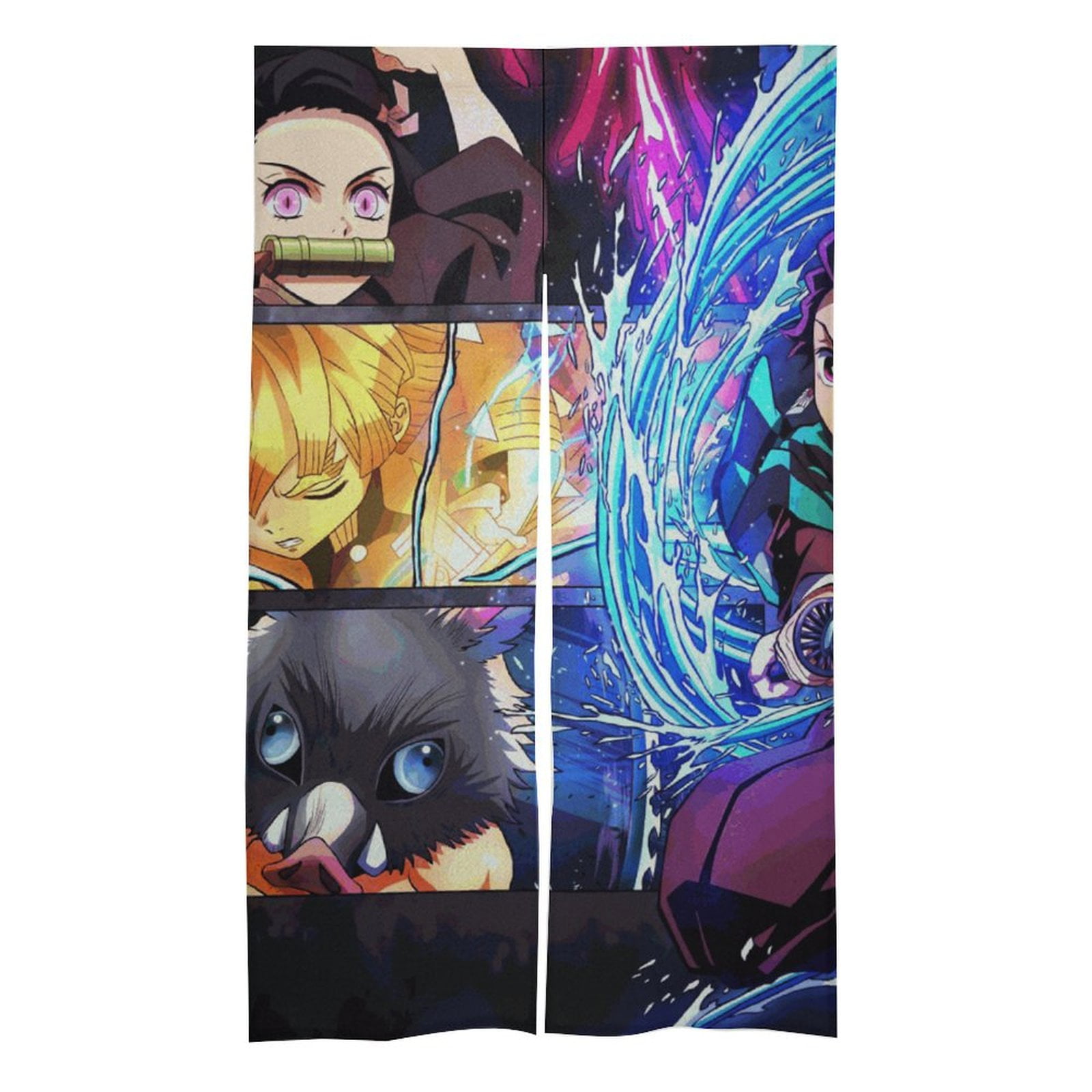 Blackout Door Curtain Doorway Curtain Cartoon Cute Demon Slayer Divider ...