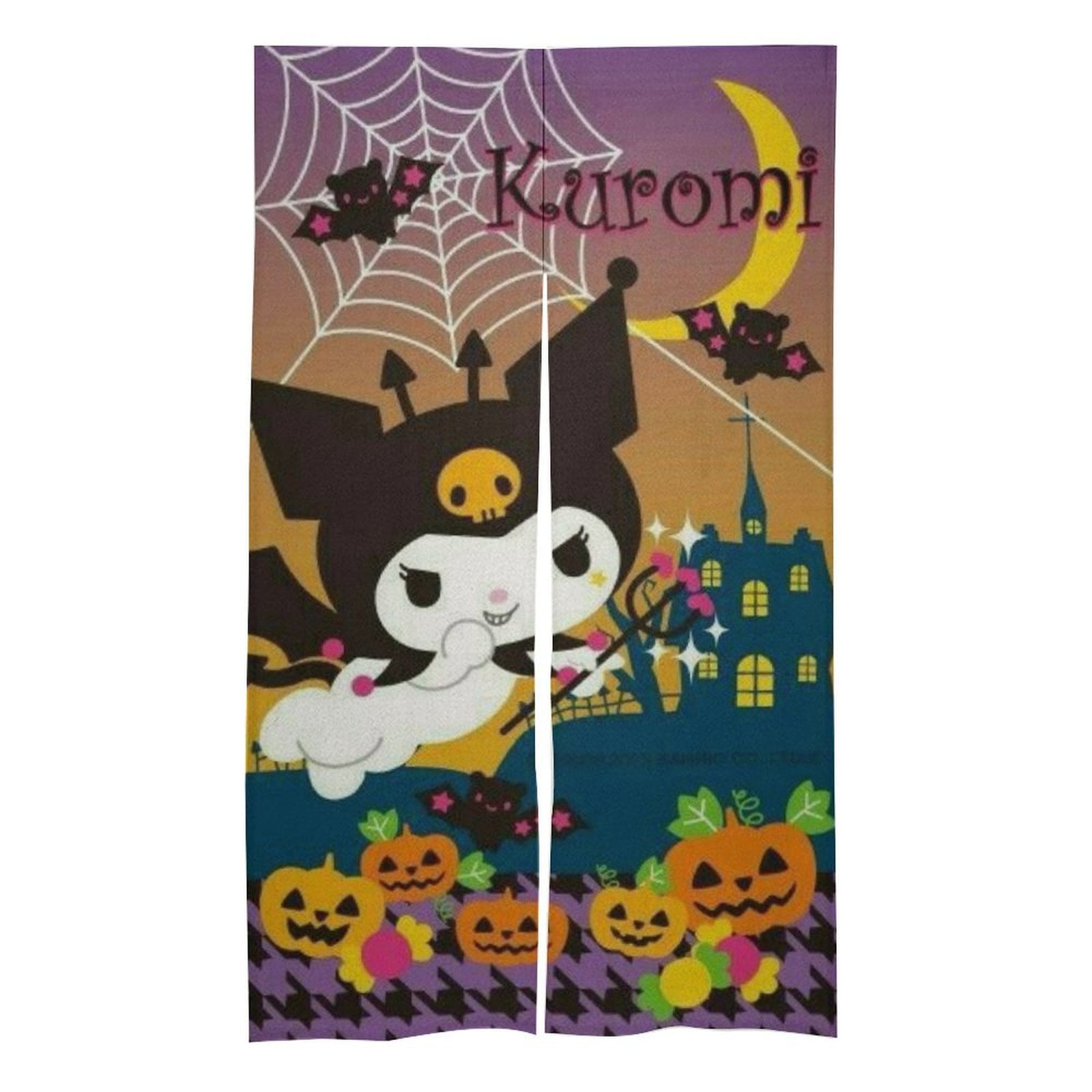 Blackout Door Curtain Doorway Curtain Cartoon Cute Kuromi Halloween ...