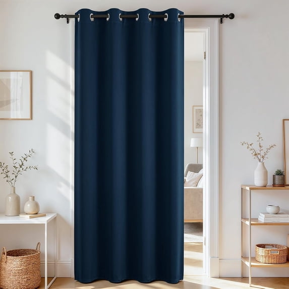 Blackout Door Curtain for Privacy 108 Inches Long, Grommet Closet ...