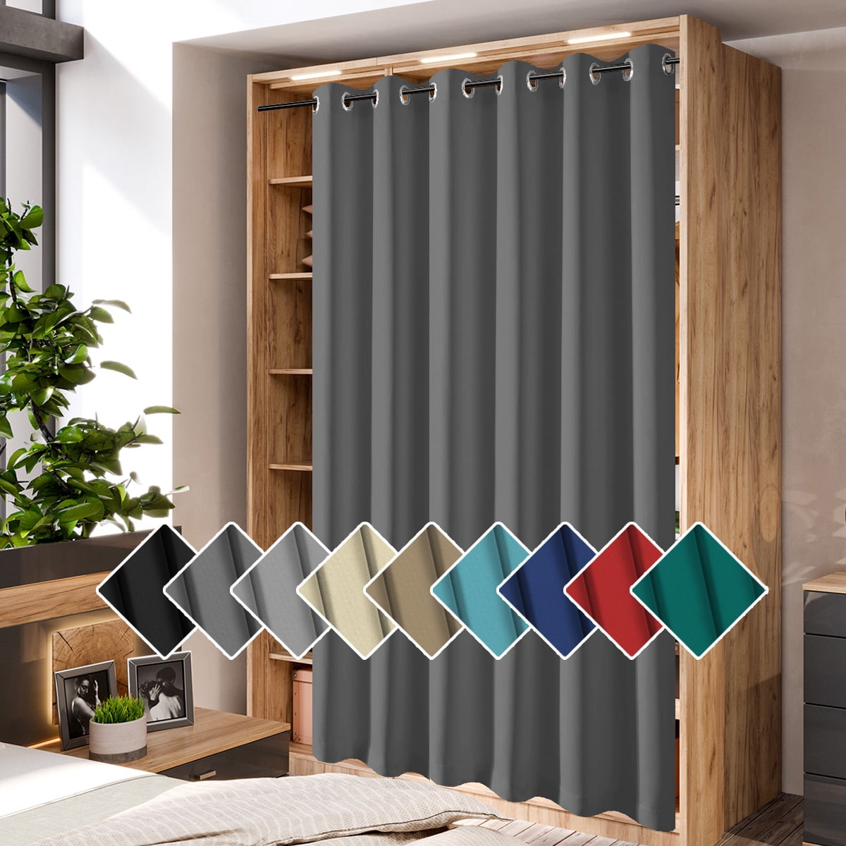 Blackout Door Curtain for Doorways and Closets, Thermal Insulated ...